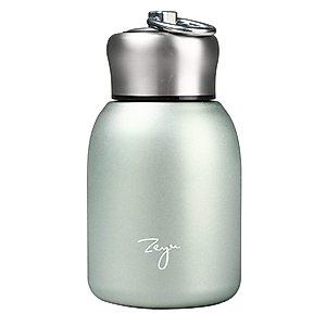 Mini Water Bottles,9 oz Vacuum Thermo Bottle with Leakproof Stainless Water Flask for Coffee Hot and Cold Drink,Portable Sport (Green)