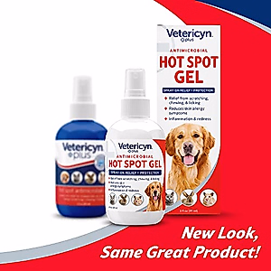 Vetericyn Plus Hot Spot Hydrogel. Soothing Relief and Protection for Itchy or Irritated Skin, Rashes and Sores. Safe for Dogs, Cats and All Animals (3 oz / 89 mL)