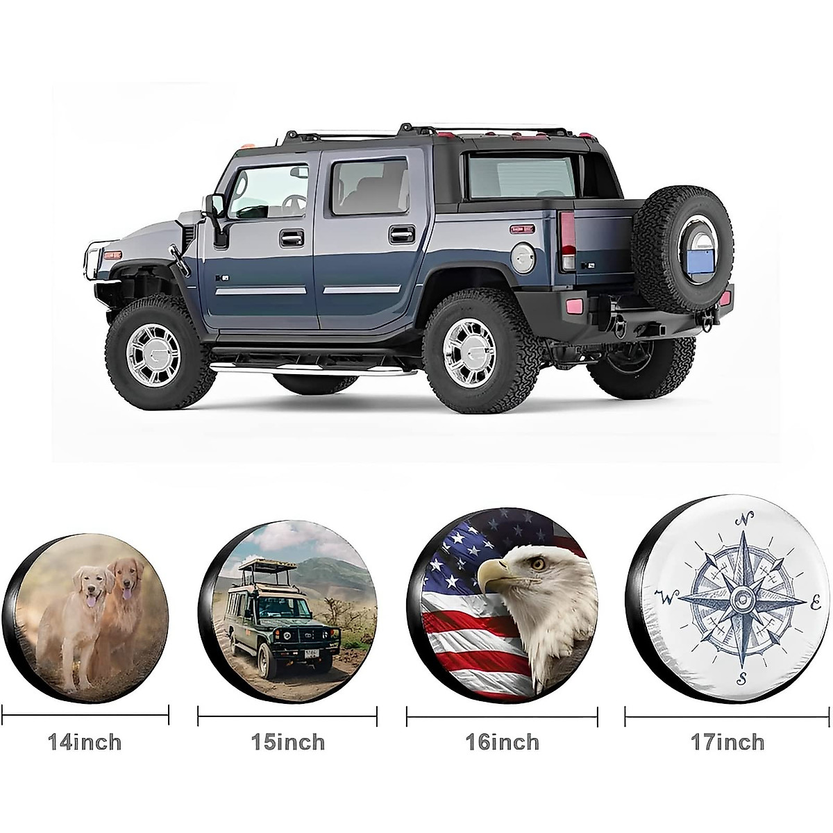 Custom Spare Tire Cover Personalized Wheel Tire Cover Add Your Own Photo Text Logo Waterproof Dust-Proof Spare Wheel Cover Protectors for Trailer Truck SUV Universal All Vehicles