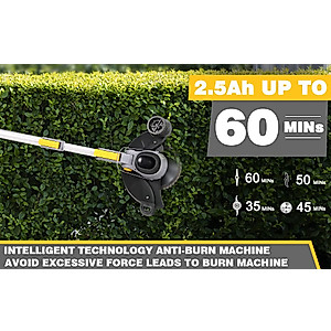 PATIOX Weed Wacker Cordless, Electric Weed Trimmer Rechargeable 3 in 1, One 2.5 Ah Battery Powered Weed Whacker Cordless 20V Grass Edger Trimmer with Blade and Charger (One Battery)