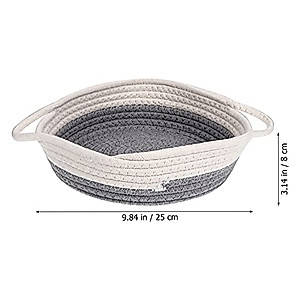 Cabilock 2pcs Hampers Makeup Hand Organizer Baskets Rope Home Straw with Bottle Bins Kids Hamper Sundries Handles Jewelry Tray Cotton Toys Towels Xxcm Nursery Tools Collapsible Clothes Toy