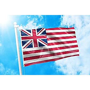 DMSE Grand Union First National Continental Colors Congress Cambridge Flag 3X5 Ft Foot 100% Polyester 100D Flag UV Resistant (3' X 5' Ft Foot)