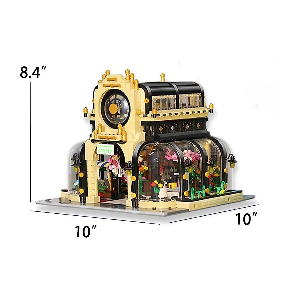 General Jim's Botanical Gardens City Streetview Building Blocks Set - Modular Creator Set with Lights Compatible with Major Brands