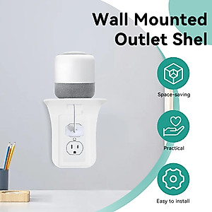 Wall Outlet Shelf, Home Wall Shelf Organizer for Outlets, Outlet Shelf Wall Wall Outlet Extender with Shelf Holder Outlet Shelf with Bathroom Kitchen Bedrooms Bathroom Wall Shelf