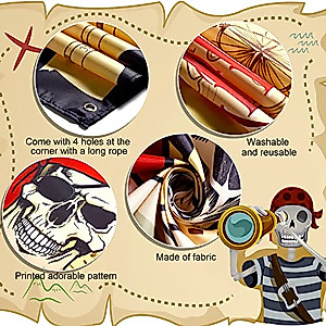 Pirate Party Photography Backdrop Pirate Treasure Map Backdrop Background Pirate Nautical Theme Wall Hanging Tapestry Decoration for Kids Pirate Birthday Party Photo Booth Props Supplies