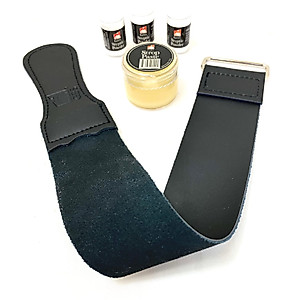 G.B.S Leather Strop and Strop Paste, Vials of Styptic Powder