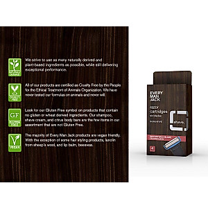 Every Man Jack Razor Cartridges, 4-pack