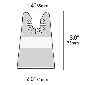 AIRIC Universal Rigid Scraper 4 pcs Oscillating Multitool Blades, Compatible with Dewalt Fein Multimaster Porter Cable Black&Decker Bosch Dremel Rockwell etc. 1QG14