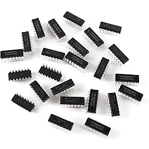 gande IC Kits 40PCs/Lot Integrated Circuit Logic IC Kit CD4011 CD4069 CD4052 CD4053 DIP Electronic Component with chipset (Color : Cd4011-10pcs)