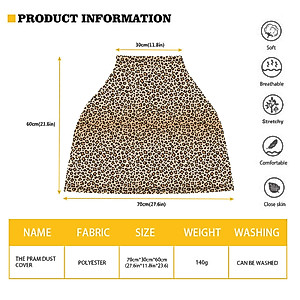 Horeset Cheetah Wild Animal Print Baby Car Seat Canopies for Newborn,Soft Stretchy Nursing Covers for Breastfeeding,Multi-use Cover Stroller Covers