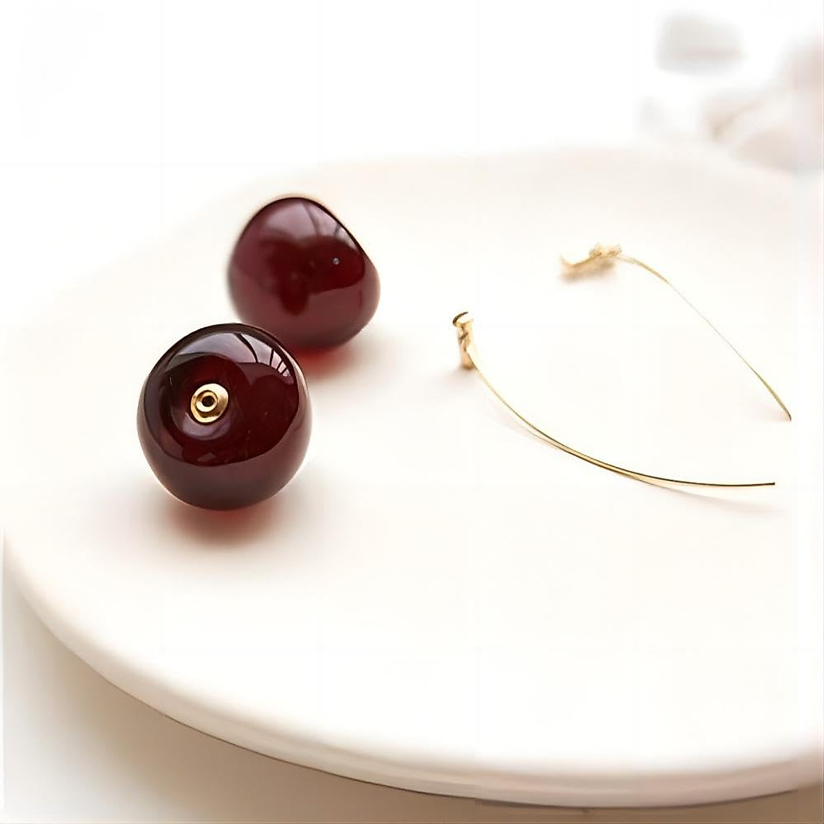 Cherry Earrings Dangle - JJBA JoJo Kakyoin Cute Anime Cosplay Jewelry - Sweet Fruit Earring Gift for Women