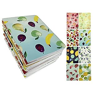 Alimitopia 24pcs Mini Notebook,Portable Pocket Journal Steno Memo Notebook MiniDaily NotePad (Fruit Patterns (24pcs))