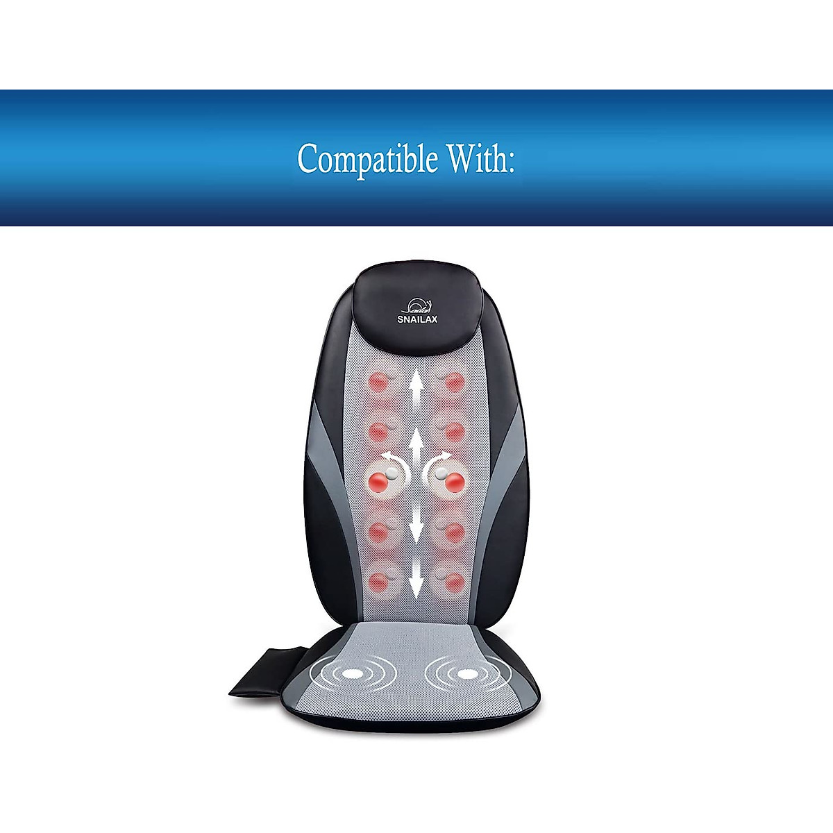 UpBright 12V AC/DC Adapter Compatible with Snai lax Gel Shiatsu Massage Heat Massager Chair Pad SL-256 SL-256G 3D Cooling & Heating Seat Cushion SL-26A8 SL26A8 12VDC 1.5A 2A Power Supply Cord Charger