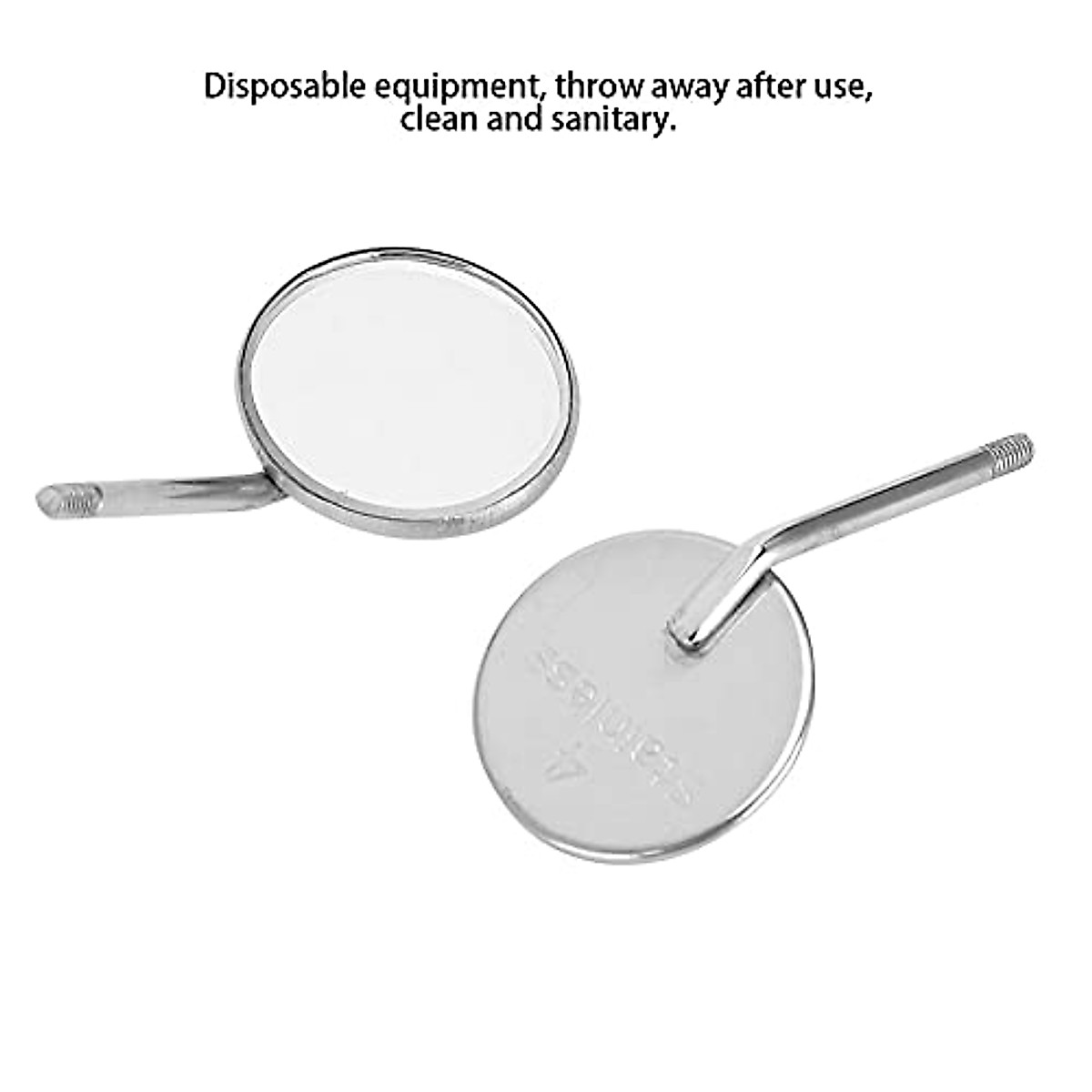 Professional Dental Mirror, Dental Mouth Mirror Head, Dental Mouth Mirror Head Stainless Steel Odontoscope Mirror Accessory 20Pcs