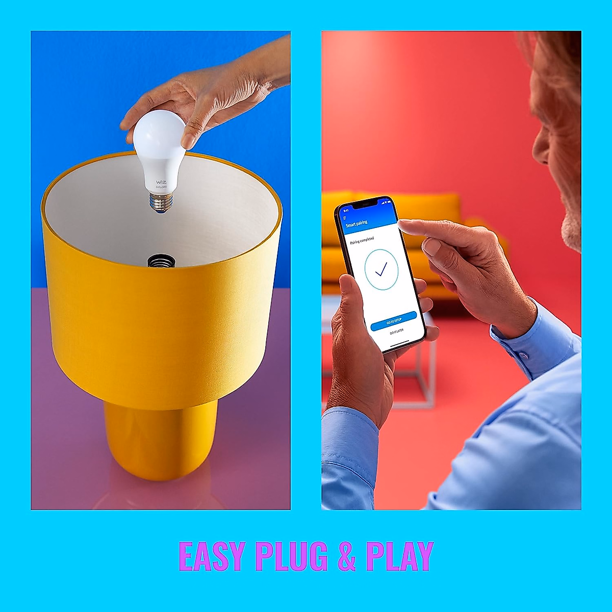 WiZ Clear 40W BA11 Tunable White Filament LED Smart Candle-Shaped Bulb - Pack of 1 - E12- Indoor - Connects to Your Existing Wi-Fi - Control with Voice or App - Matter Compatible