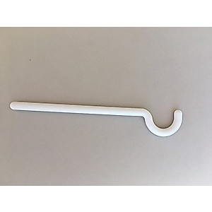 Alumahangers® 1/4" Round 4" Long Durable Plastic Alumahooks (24pk) for Outdoor Rope Lighting. Made in USA. Solid Alumawood Non Insulated Ideal for String Light Decorating, Cool Water misting Hooks.