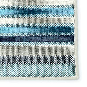 Jaipur Living Vibe Lloria 2'X3' Area Rug, Coastal Blue for Outdoor Spaces.