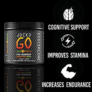Origin Jocko Fuel Pre Workout Powder with L-Citrulline, Nootropic & Caffeine for Endurance & Stamina - Keto, Sugar Free Blend for Distance Running, Cycling, Jiu Jitsu - 30 Servings (Mango)