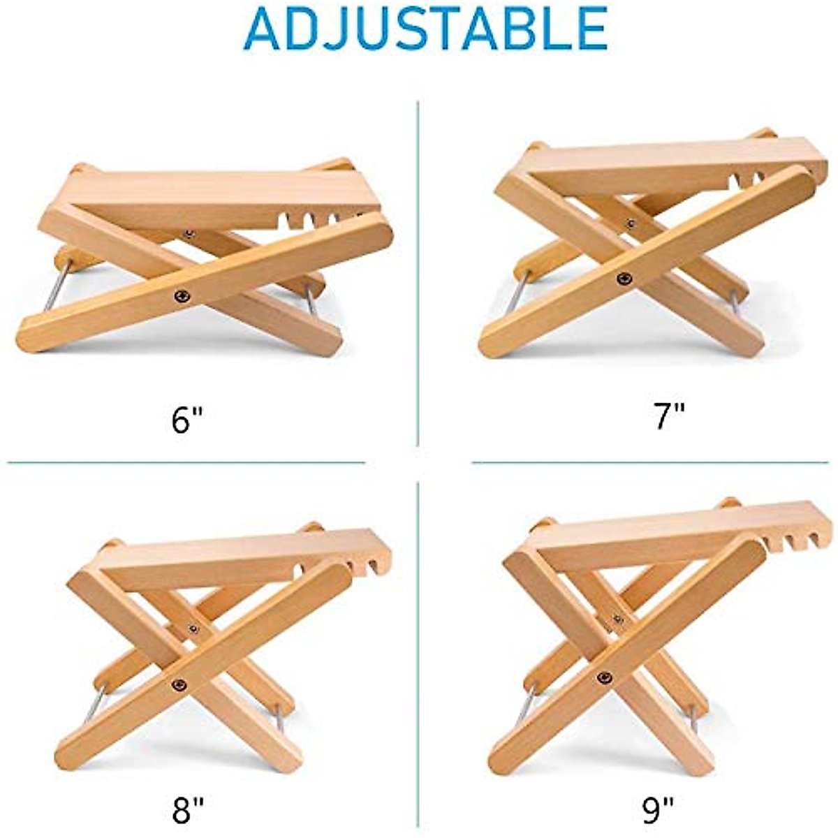 Folding Squatting Stool (1 Pair), Multi-Function Foldable 7-9" Height Squatting Toilet Step Poop Stool,Multi-Function Toilet Stool Portable Step for Adult Home Bathroom