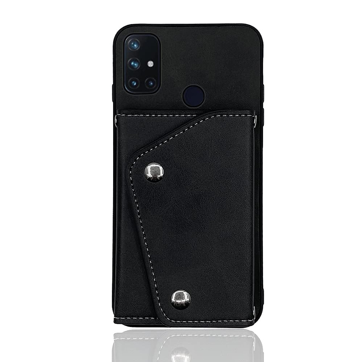 Compatible with OnePlus Nord N10 5G Wallet Case with Crossbody Shoulder Strap and Stand Leather Credit Card Holder Cell Phone Cover for One Plus N 10 G5 1 Plus 10N 1plus One+ 1+ N105G Girls Black