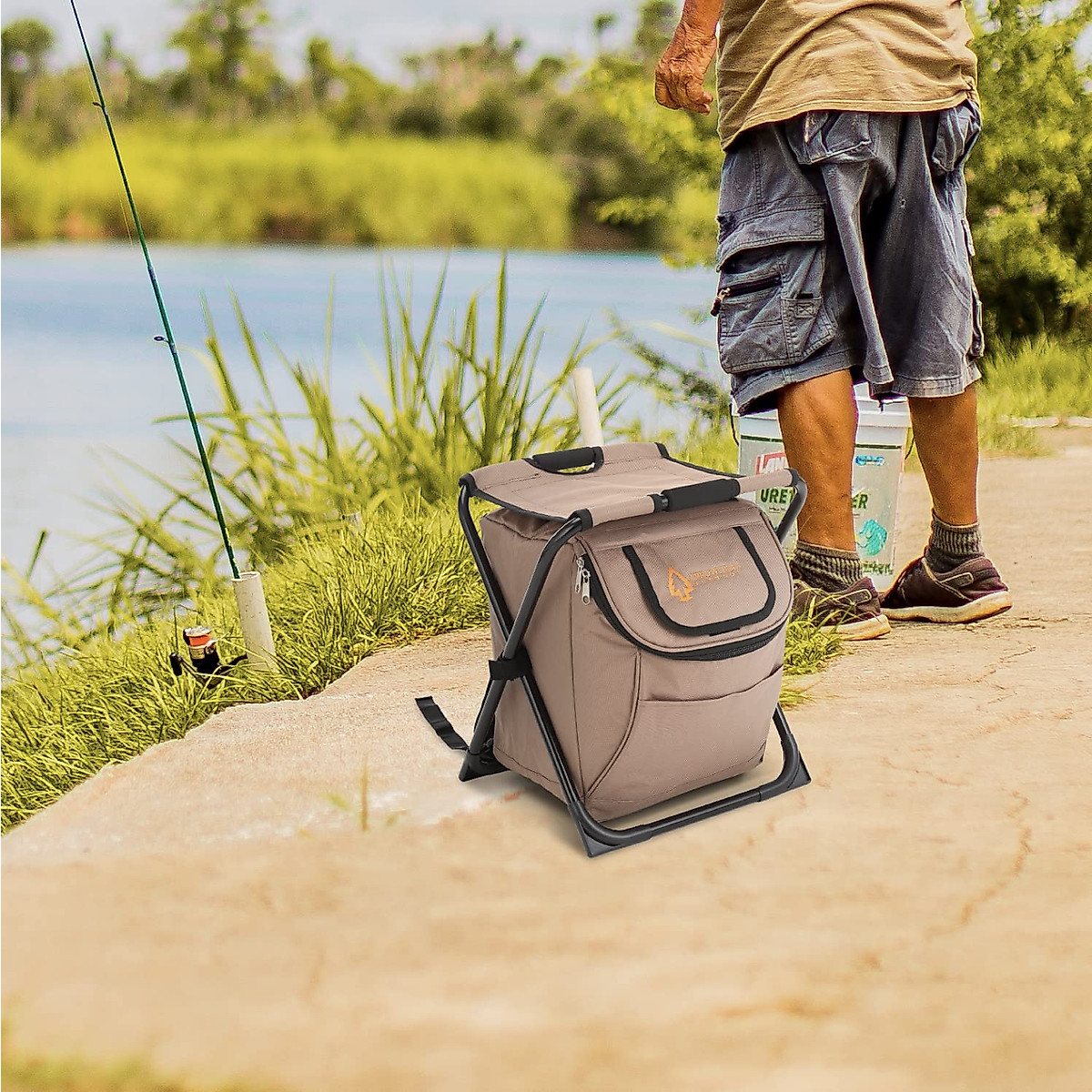 ARROWHEAD OUTDOOR Multi-Function 3-in-1 Compact Camp Chair: Backpack, Stool & Insulated Cooler, w/External Pockets & Storage Bag, Lightweight, Large Backpack, Fishing, Hiking, Heavy-Duty, USA-Based