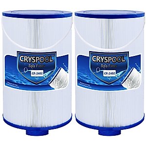 Cryspool MPT-Thread Spa Filter Compatible with Watkins 303279(not 303263), FC-2402, Free Flow and Lifesmart Hot Tub Filter, 1 1/2" Finer Thread, 2 Pack