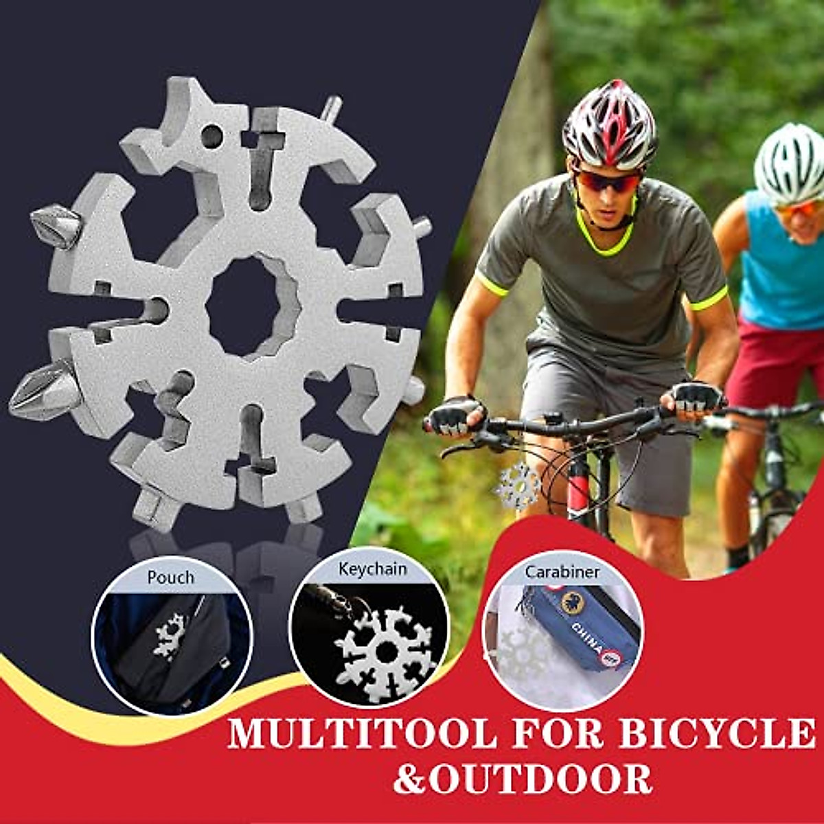 Snowflake Multitool Christmas Gifts for Men Stocking Stuffers, Cool Tools and Gadgets for Men Birthday Gifts for Boyfriend, Husband, Grandpa, Unique Christmas Gifts, White Elephant Gifts for Adults