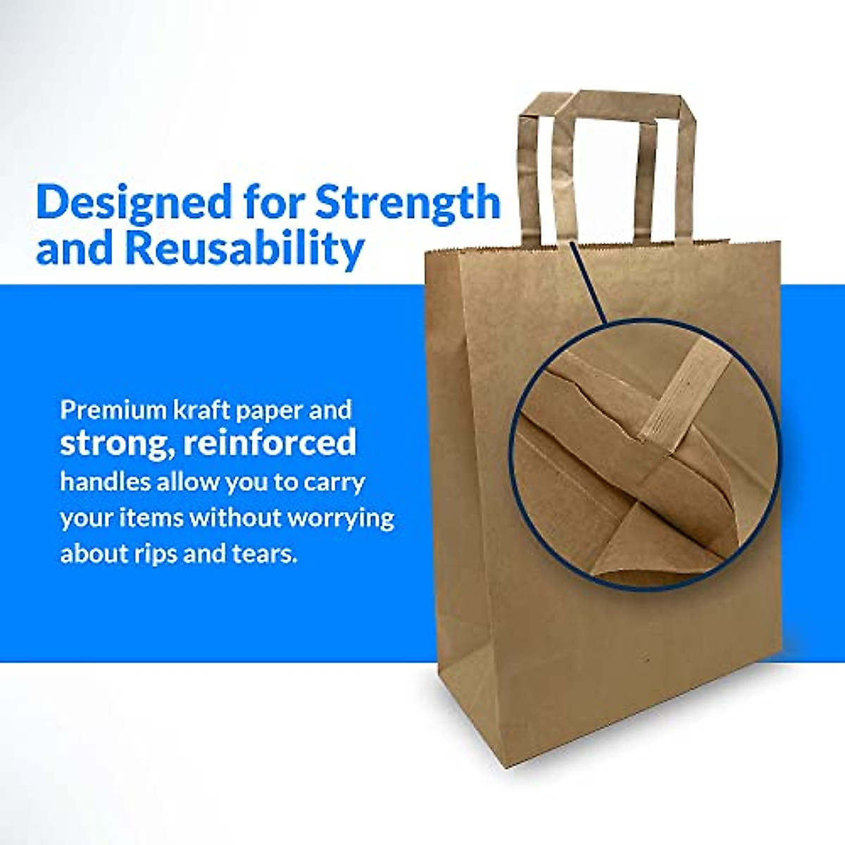Reli. 90 Pack | Assorted Sizes Kraft Paper Bags w/ Handles | 7x3.15x8" - 8x4.5x10.25" - 10x5x13" | 30 Bags Each Size | Paper Bags Combo Pack | Retail Bags/Shopping Bags, Gift Bags