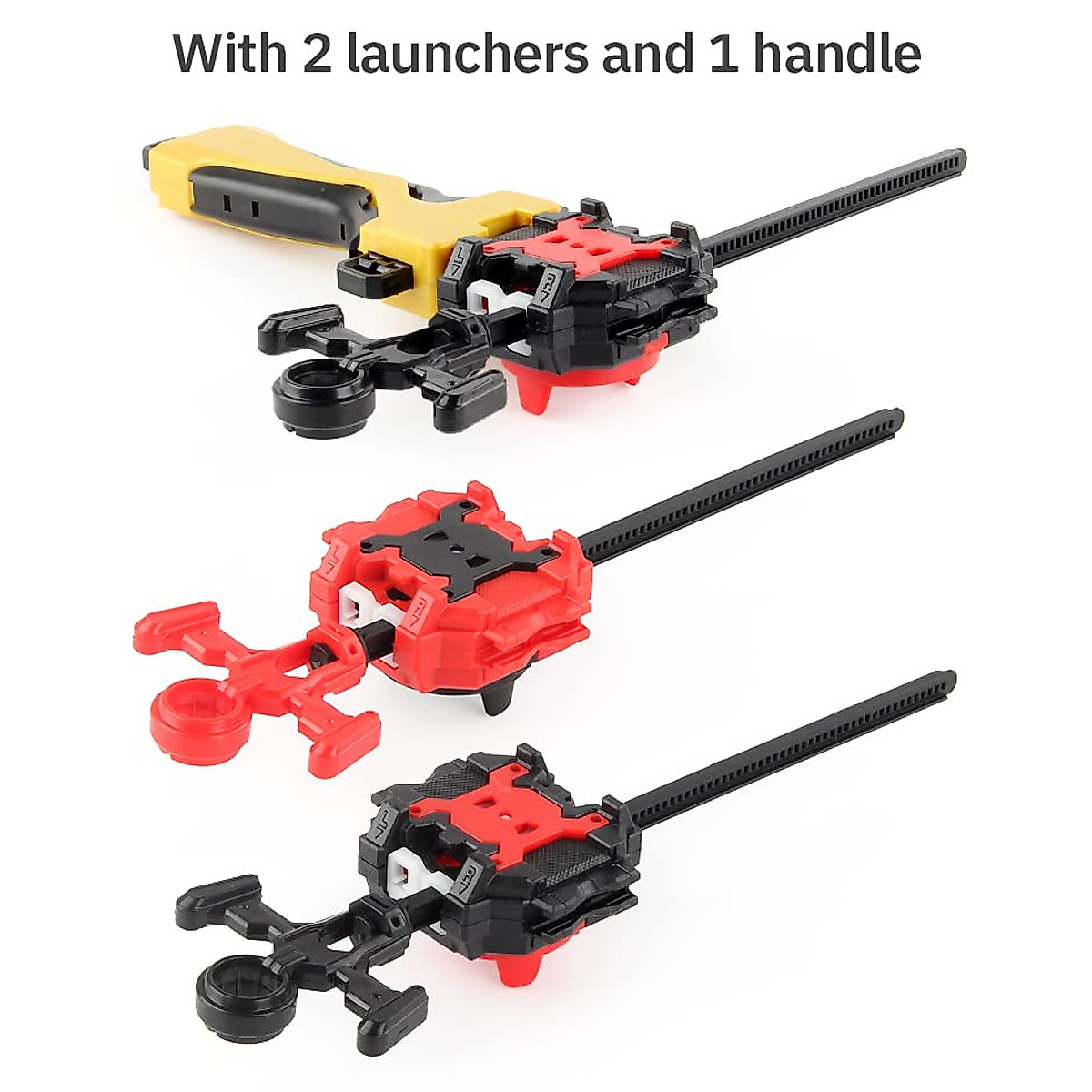 Hvops-Bay Burst Battle Evolution Metal Fusion Attack Set with 4D Launcher Grip Set(4in1)