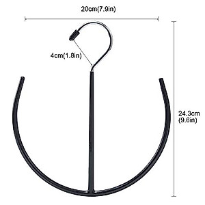 DOIOWN Belt Hangers Tie,Scarf,Shoes Non Slip Organizer Hangers Hook Rack (2 Pack-Black)