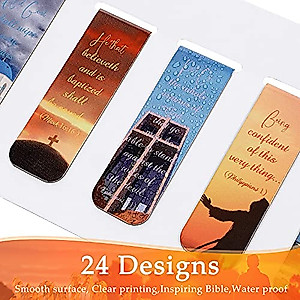 Bible Verses Bookmarks ,Magnetic Book Marks,Christian Bookmarks Religious Christian Gifts Inspirational Quotes Bookmark for Reading Rewards, Church Supplies, Giveaways for Sunday School (48 Pieces)