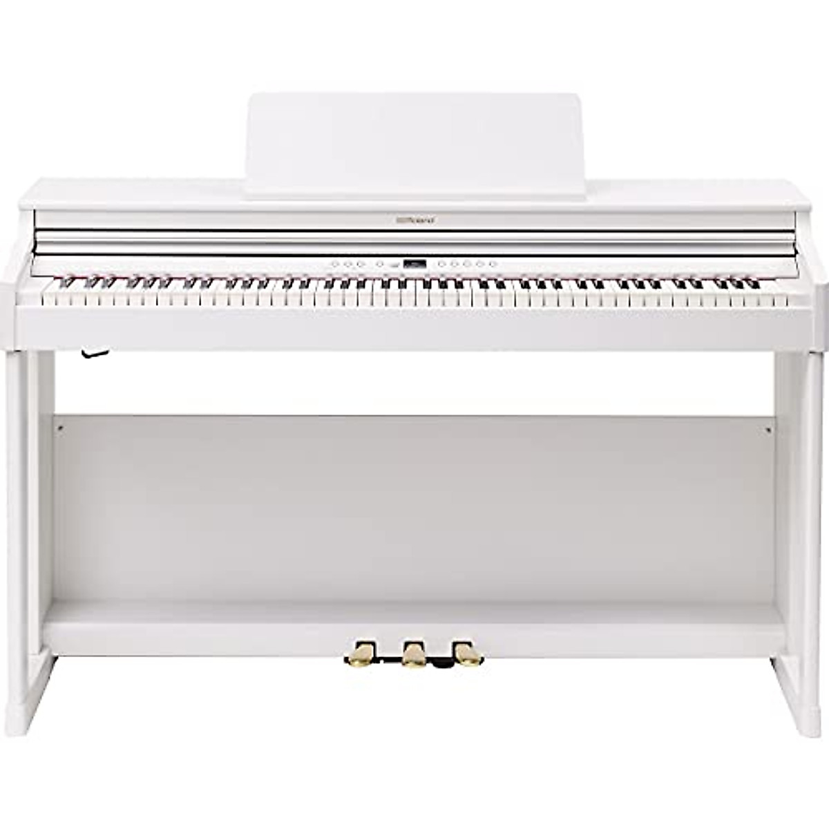 Roland RP701 88-Key SuperNATURAL Classic Digital Piano, with Bench & Stand, White Bundle with Studio Monitor Headphones