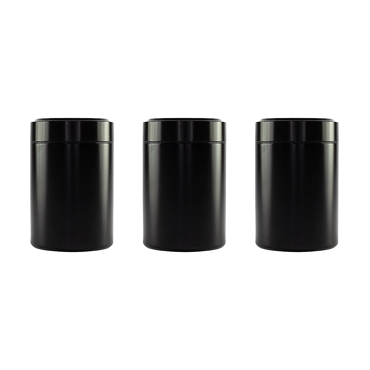 Joseph Spliffs Stash Can - Airtight Container, Waterproof Multipurpose Storage, Leaf Screw-Top Lid Lock - 3 Pack (60ml, 45mm*60mm Black)