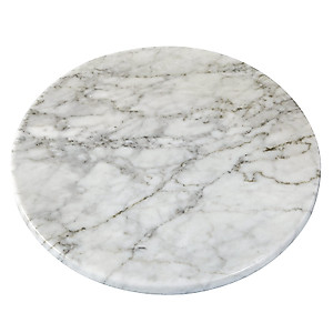 Natural Marble Round Trivet Cheese Board Dessert Serving Plate, Serving Tray, Cheese Cutting Board, 9.8" Diameter