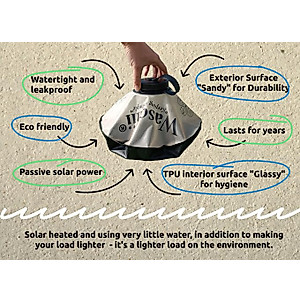Waschii Portable Travel Laundry Bag - Solar Heated, Eco-Friendly, Compact and Durable Laundry Solution for Camping, Hiking, and Travel