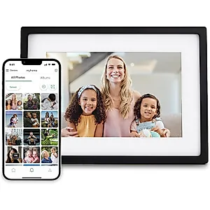 Skylight Digital Picture Frame 2 Pack: WiFi Enabled with Load from Phone Capability, Touch Screen Digital Photo Frame Display - Customizable Gift for Friends and Family - 10 Inch