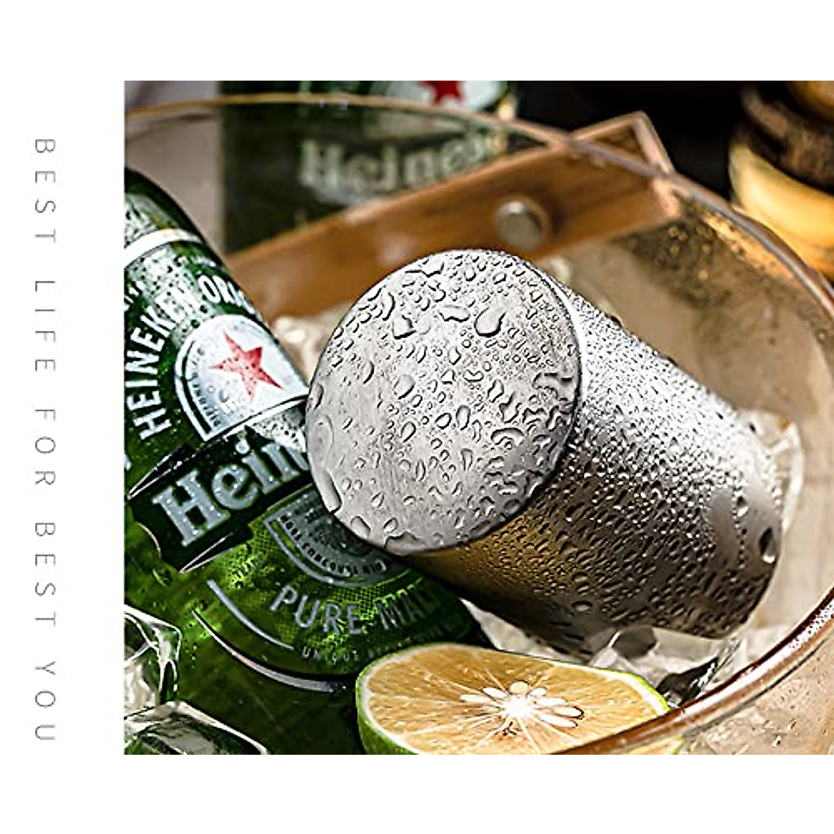 Automatic Beer Bottle Opener, Push Down and Pop Off Bottle Opener, Glass Soda Bottle Opener, No Damage to Bottle Cap with Magnet (Silver)