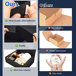 SWANGSA 16Pcs Gift Boxes with Lids, 10.6''x7.8''x3.1'' Blue Kraft Paper Gift Box, Bridesmaid Proposal Box with Ribbon and 70pcs Adhesive Dots, for Wedding, Packaging, Present, Birthday, Cupcake Boxes