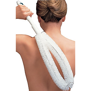 EZ Reach Back Brush, Long Handled Back and Body Scrubber for Easy Cleansing & Exfoliating in The Bath or Shower – Measures 22 ¾” Long