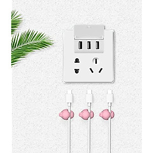 Sempoda 16Pcs Silicone Duck Wall Hooks for Hanging, Self Adhesive Duck Cable Organizer Clips with Box, Creative Key Hook Holder for Refrigerator Door Earphone Plugs Masks Wire Cable Storage