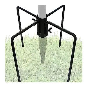 Pole Stabilizer Stand Base with 4 Prongs for 1/2" or 3/4” Freestanding Poles – For Hanging Bird Feeder and Lantern, Outdoor In-Ground Support, Christmas Decorations Outdoor Yard, Gardening Gifts Women