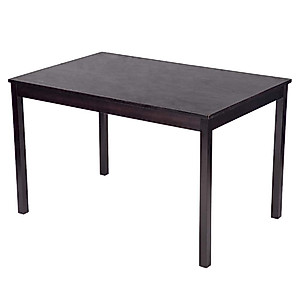 FDW 5PCS Dining Table Set Pine Wood Kitchen Dinette Table with 4 Chairs