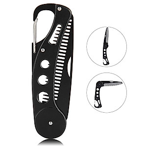 Stainless Steel Beard Comb, Portable Foldable Beard Comb, Men Beard Mustache Styling Hair Combs Antistatic Mustache Comb Perfect for Wallet and Pocket