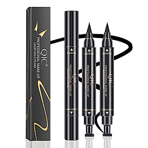Winged Eyeliner Stamp-2Pens,Long Lasting Liquid Eyeliner Pen Waterproof Vamp Style Wingliner For Cat Eye