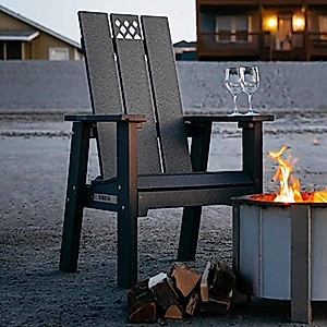 Breeo X Series Chair | Poly Lumber Adirondack Fire Pit Seat | Gray