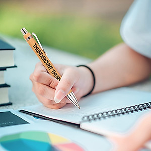 Lestp 7Pcs Funny Work Pens for Adults Funny Sarcastic Gifts Funny Bamboo Pens Swear Word Daily Pen Set Seven Days of The Week Pens The Office Gifts for Women Men Coworkers Funny Desk Accessories