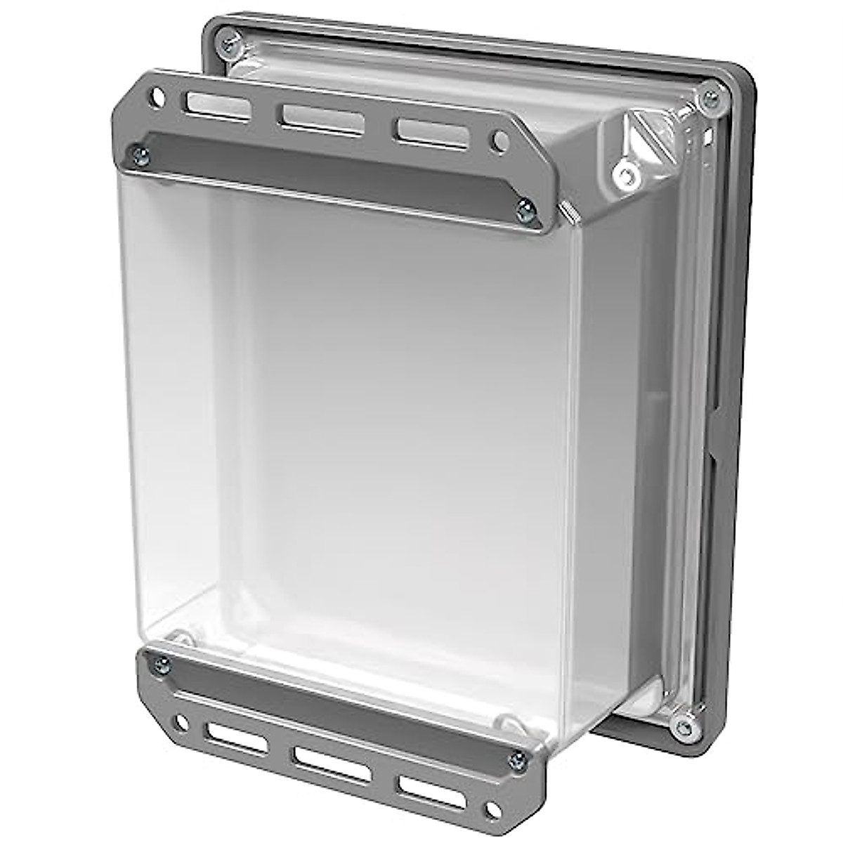 Serpac I342S,TGBC (5.46 x 10.23 x 11.75 in) Polycarbonate IP67 Waterproof UL 508A Plastic Project Junction Box Enclosure with Gray Top Screw Entry Cover and Clear Bottom