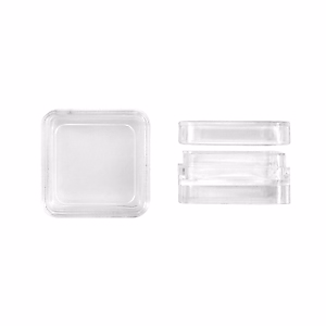 SE 12 Stackable Square Plastic Containers - 8741BB