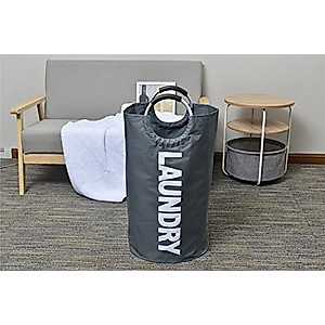 ZHOUDUN ZD-WD3-008B-GRAY 115L Large Heavy Duty Laundry Basket Collapsible Non-Slip Padded Laundry Bag With Handles Waterproof Collapsible Fabric Washing Laundry Hampers For Bedroom Dorm Travel