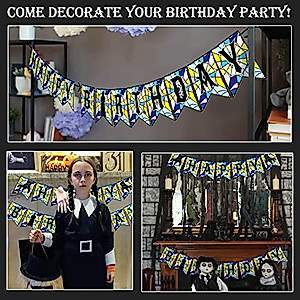 Wednesday Happy Bithday Banner Party Decorations Boy Girl Bithday Party Decoration